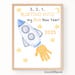 First New Years Handprint Craft Baby Toddler Blast off Rocket Ship ...