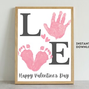 Valentines Day Handprint Art Craft for Toddlers Baby Kids Girl Boy Gift ...