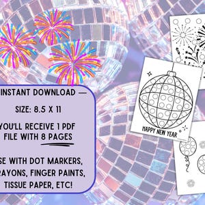 New Year’s Dot Marker Printable Pack 2026 NYE Do A Dot Pages ...