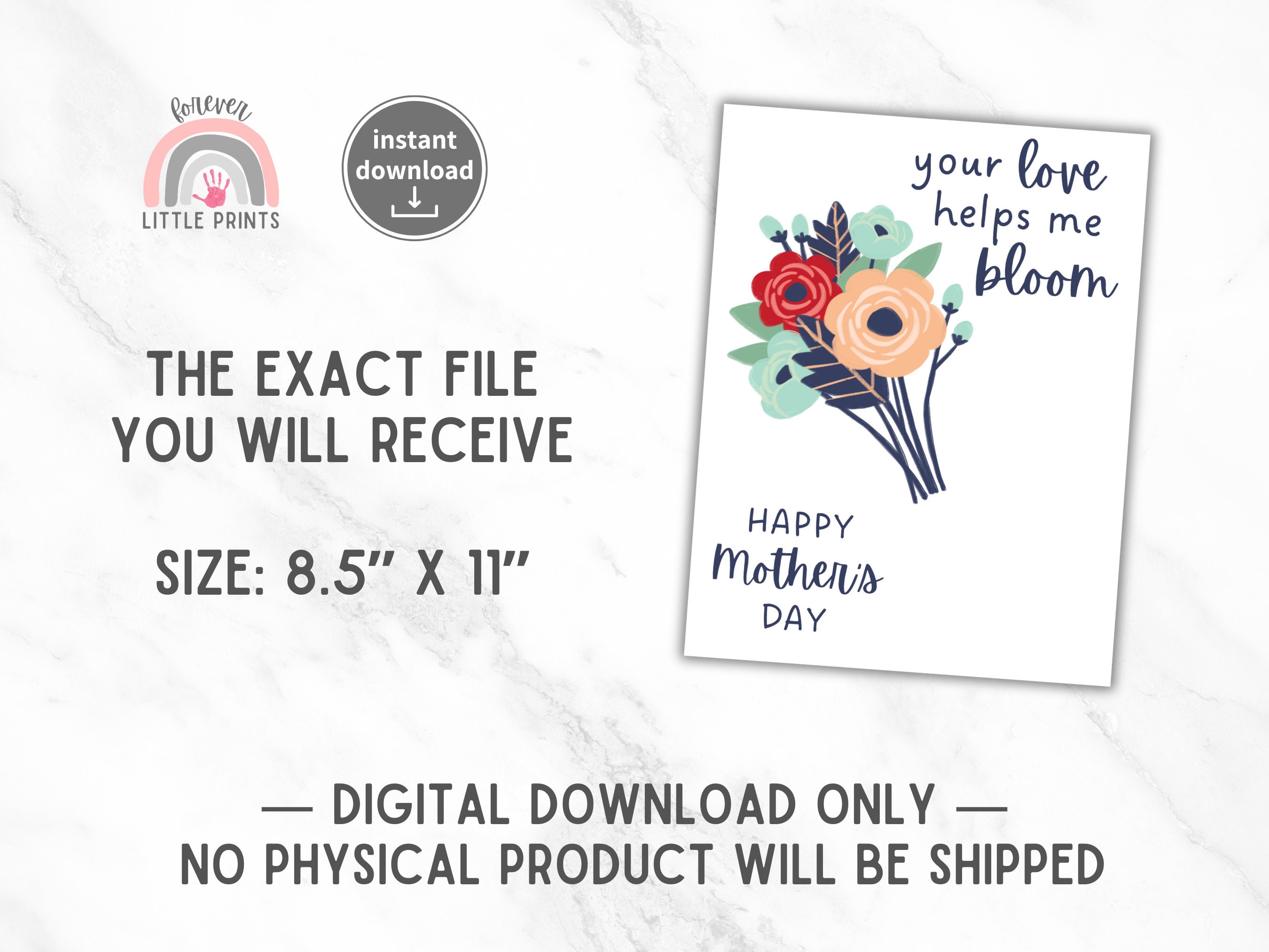 Mothers Day Handprint, Flower Bouquet Handprint Art Craft, First ...