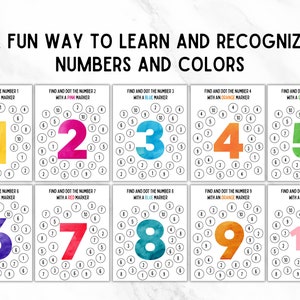 Number Recognition Dot Marker Activity Pages, Do A Dot Marker Coloring ...