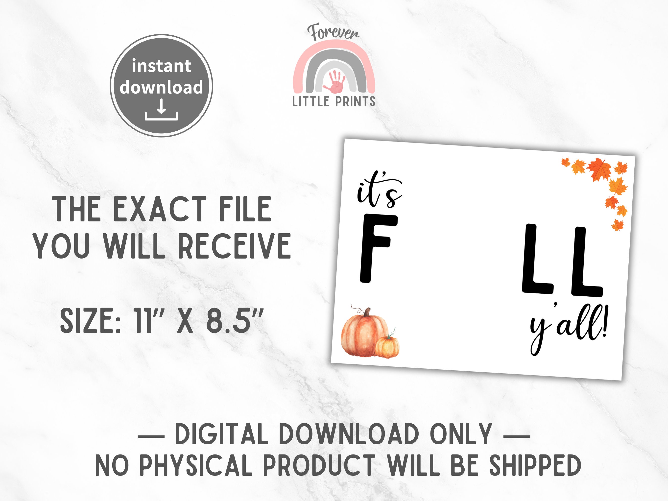 It’s Fall Y’all Handprint Craft for Kids Toddlers Baby, Thanksgiving Handprint Art Printable ...