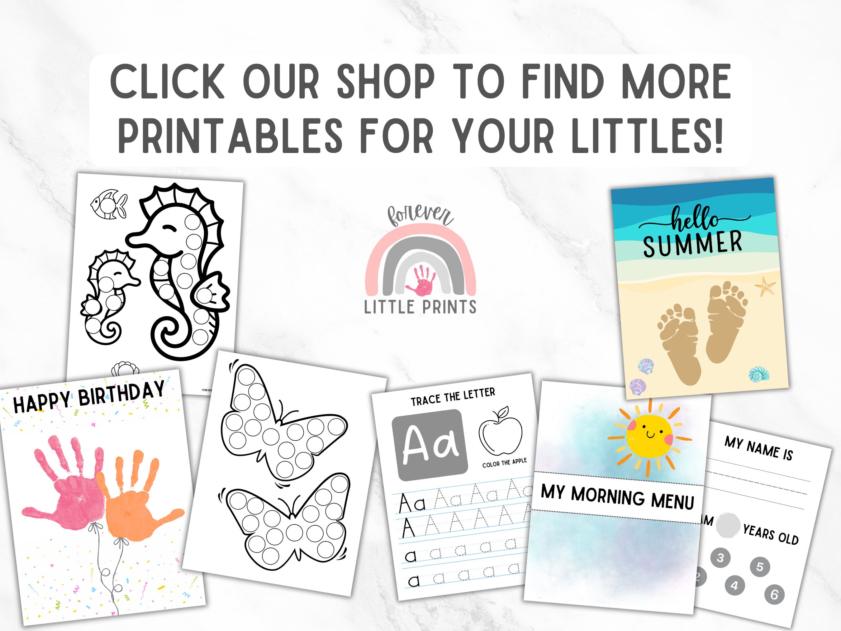 Summer Dot Marker Printable Pack, Fun Preschool Daycare Activity Pages ...