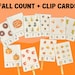 Fall Count and Clip Cards Preschool Kindergarten Clothespin Activity ...