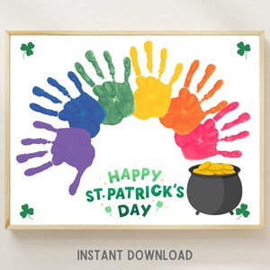 St Patricks Day Handprint Craft for Kids Toddlers Baby, Saint Patricks ...
