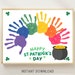 St Patricks Day Handprint Craft for Kids Toddlers Baby, Saint Patricks ...