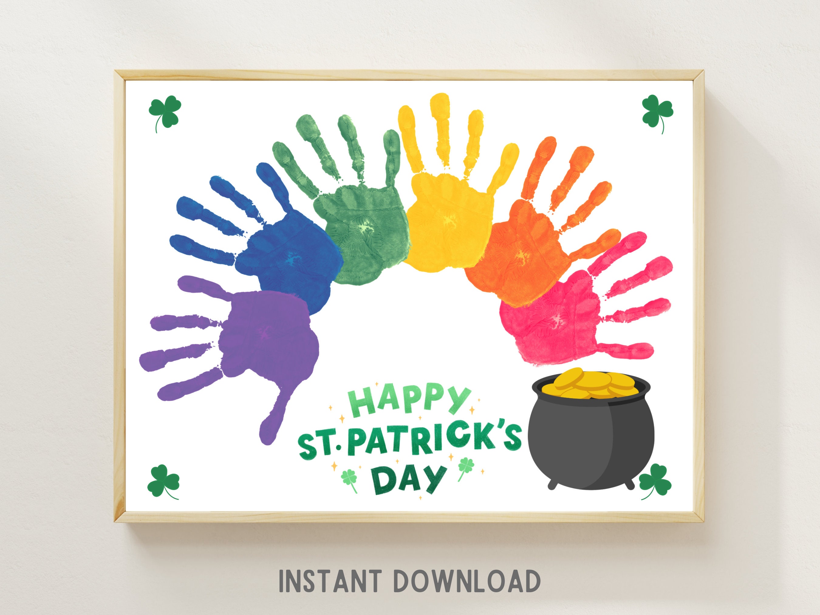 St Patricks Day Handprint Craft for Kids Toddlers Baby, Saint Patricks ...