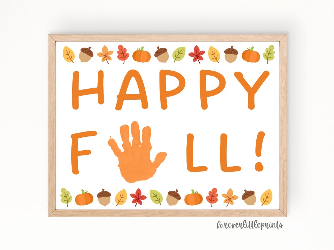 Happy Fall Handprint Art Infant Baby Toddler, Autumn Handprint Craft ...