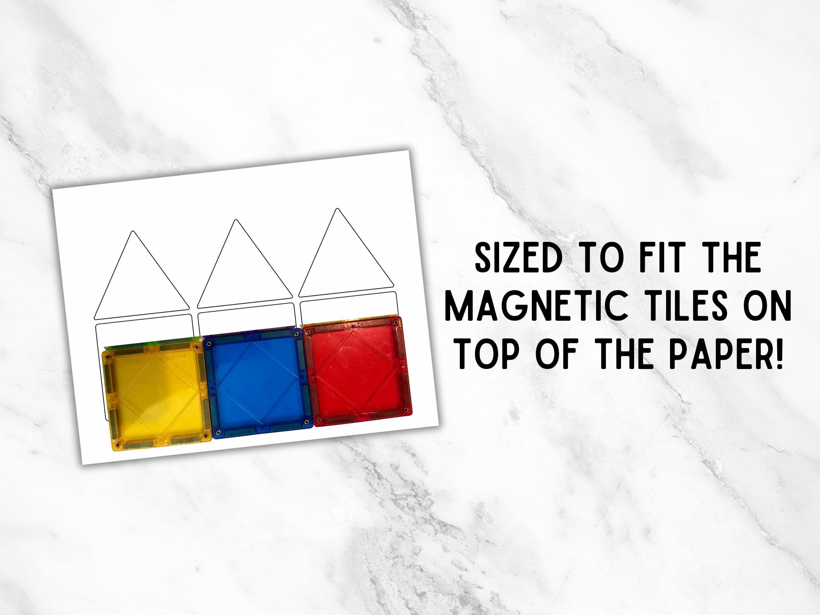 Magnetic Tiles Templates, Magnet Tile Activity Card Puzzles, Kids ...