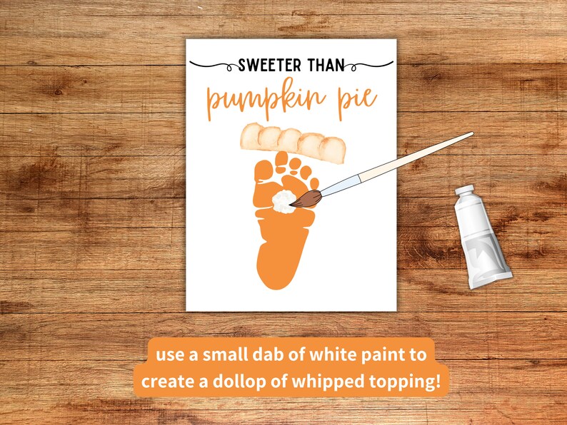Thanksgiving Footprint Printable Pumpkin Pie Thanksgiving - Etsy