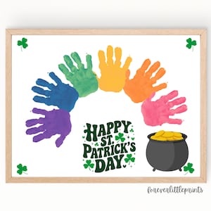 St Patrick’s Day Handprint Craft for Kids Toddlers Baby, Saint Patrick ...