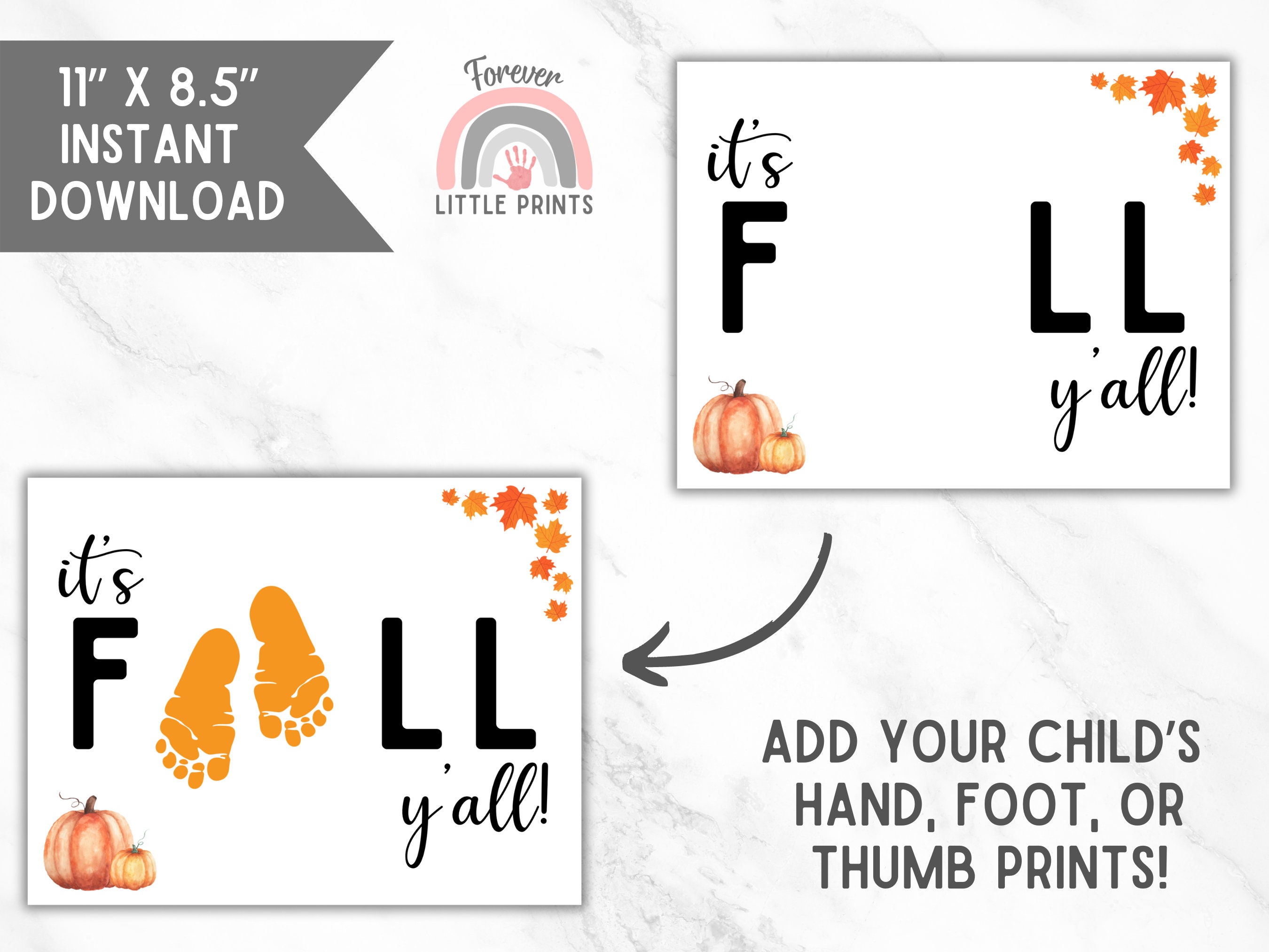 It’s Fall Y’all Handprint Craft for Kids Toddlers Baby, Thanksgiving ...