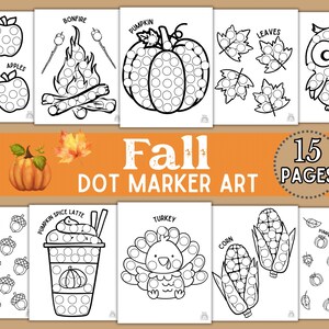 Fall Dot Marker Printable Pack, Fun Preschool Daycare Activity Pages ...