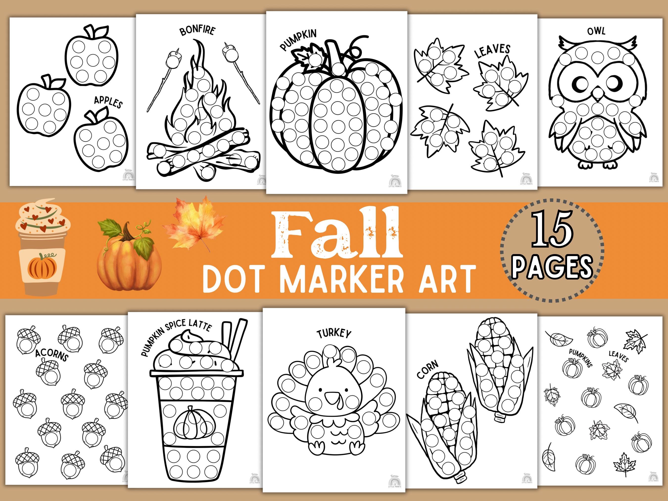 Fall Dot Marker Printable Pack, Fun Preschool Daycare Activity Pages ...
