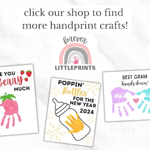 New Years Footprint Craft for Baby Toddlers Handprint Craft Infant New ...