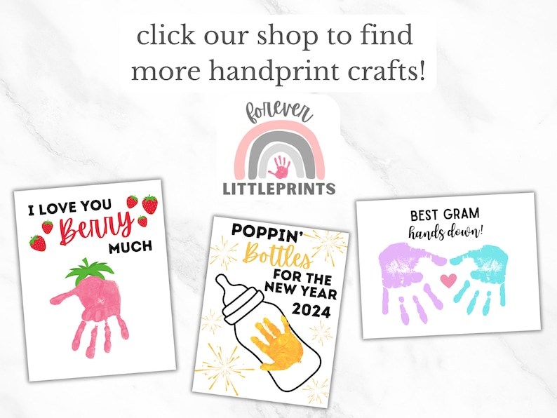 New Years Footprint Craft for Baby Toddlers Handprint Craft Infant New ...