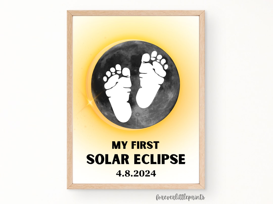 Solar Eclipse 2024 Handprint Art, My First Total Solar Eclipse Craft ...