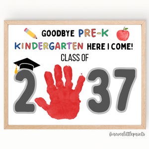 Preschool Graduation Handprint, Last Day of School, End of Preschool ...
