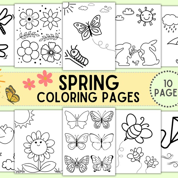 Kids Coloring Book - Etsy