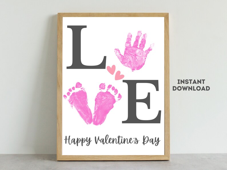 Valentines Day Handprint Art Craft for Toddlers Baby Kids Girl Boy Gift ...