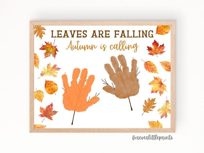 Fall Handprint Art Leaves Are Falling Autumn is Calling School Craft ...