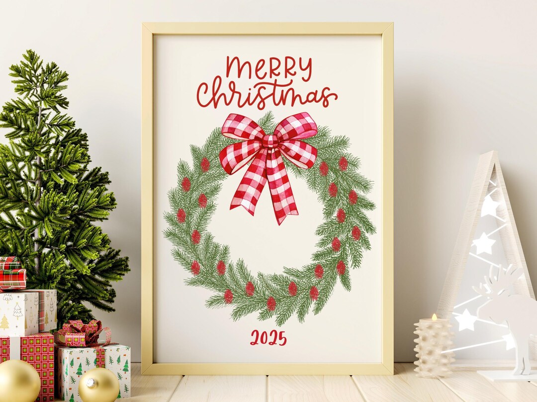 Christmas Wreath Fingerprint Art for Baby Kids Toddler, Christmas ...