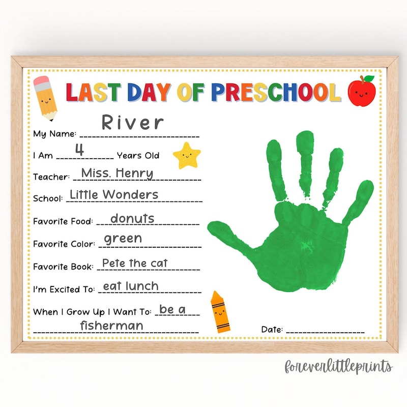 Last Day Preschool - Etsy
