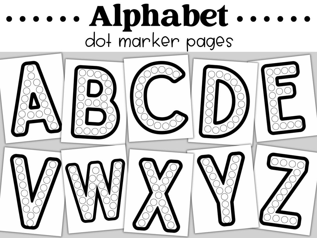 Alphabet Dot Marker Activity Pages, Do A Dot Marker Coloring Sheets ...