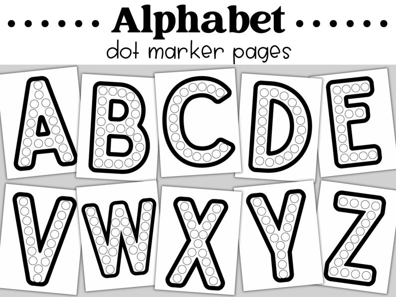 Alphabet Dot Marker Activity Pages, Do A Dot Marker Coloring Sheets ...
