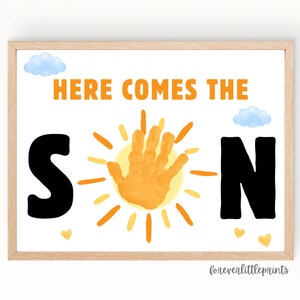 Summer Handprint Art for Kids Toddler Infant, Sun Footprint Craft ...