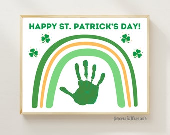 St Patricks Day Handprint Craft for Kids Toddlers Baby, Saint Patricks ...