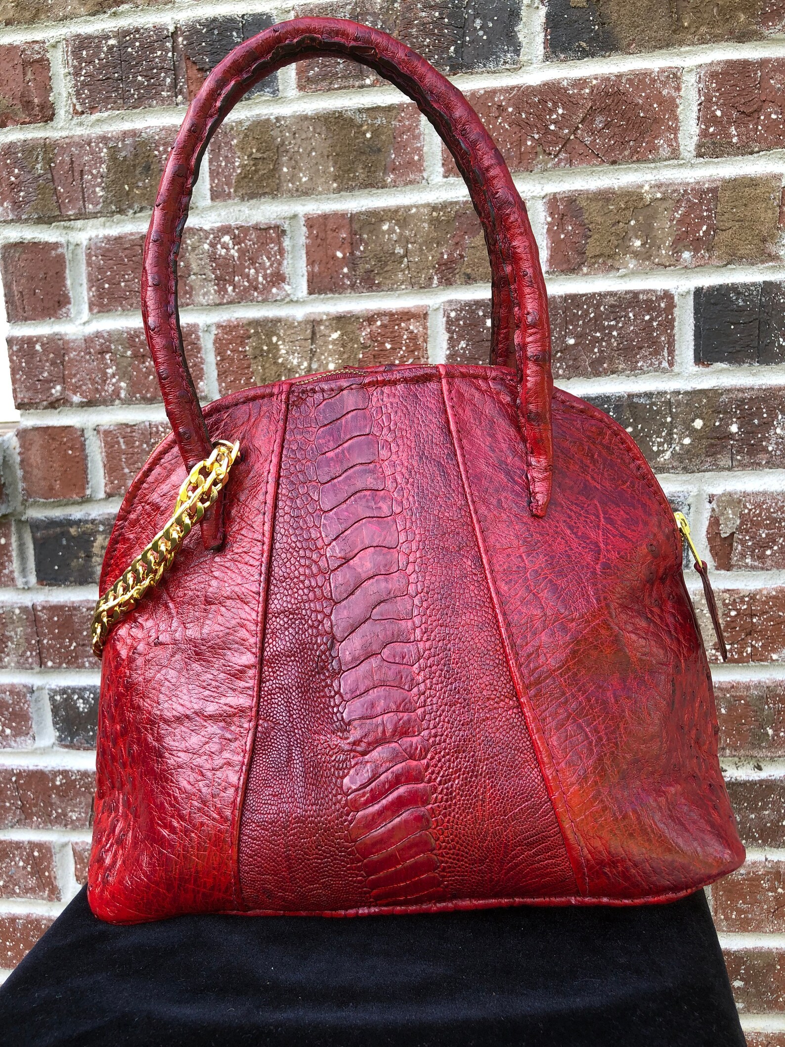 Genuine Ostrich Skin Handbag Large - Etsy