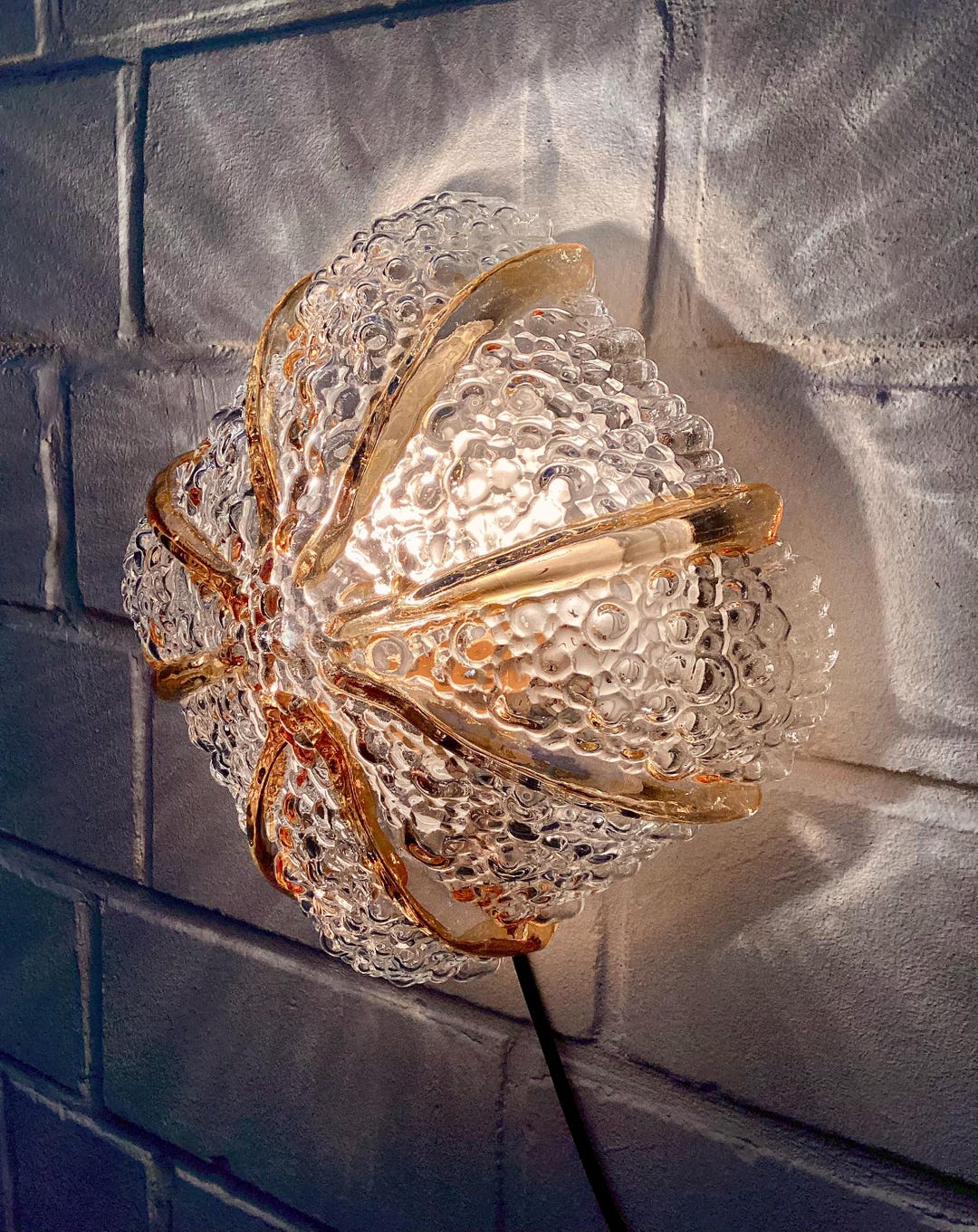 Tinted 60s 70s Bubble Glass Wall Lamp, Wall Light, Ceiling Light ...