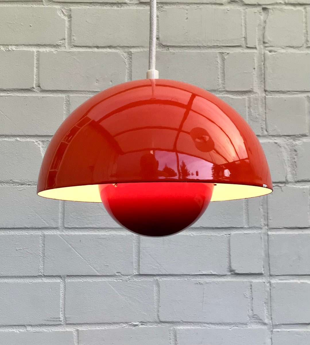 LOUIS POULSEN Verner Panton VP 1 70s Orange Flowerpot - Etsy