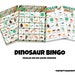 Dinosaur BINGO Jurassic Party Game Dinosaur Parties - Etsy