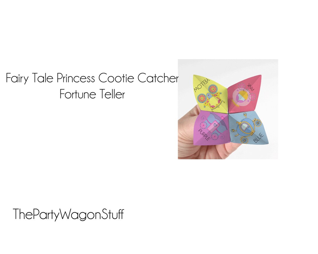 Princess Fortune Teller / Cootie Catcher Printable Craft Birthday ...