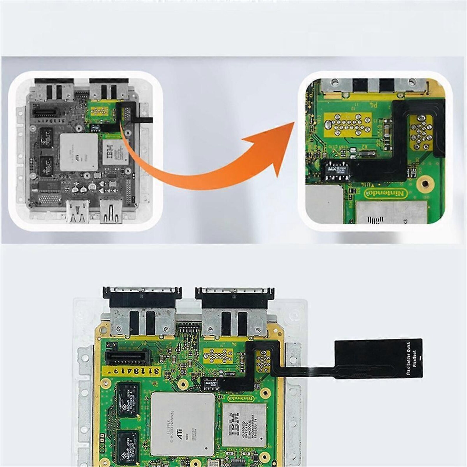 Gamecube Pico Boot Chip Ribbon Cable "with" (pico Boot Chip Pre ...