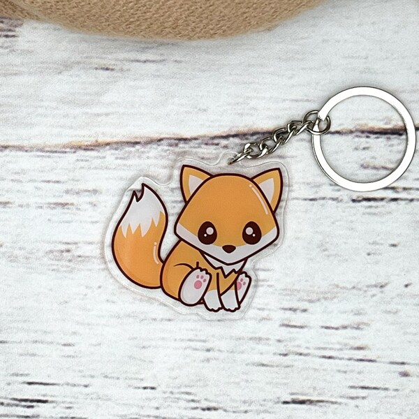 Fox Keychain - Etsy