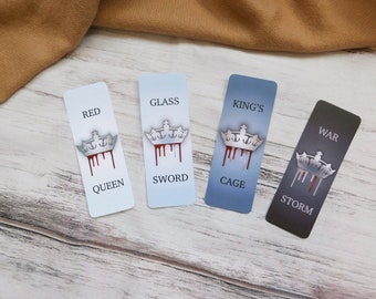 22. Red Queen Series Inspired Bookmarks - Etsy