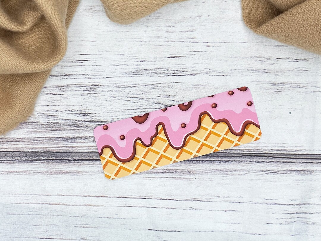 Ice Cream Cone Bookmark | Waffle Cone | Dripping Ice Cream | Dessert ...