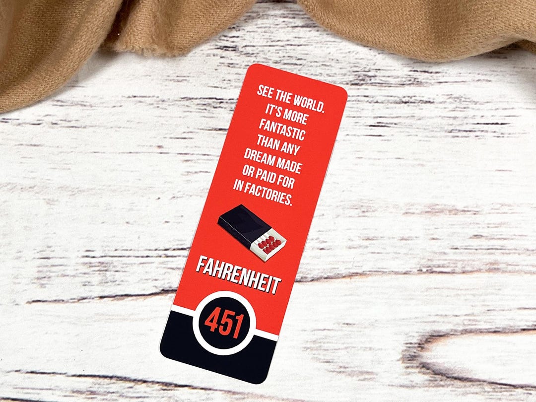 Fahrenheit 451 Quote Bookmark | Reading Materials - Etsy