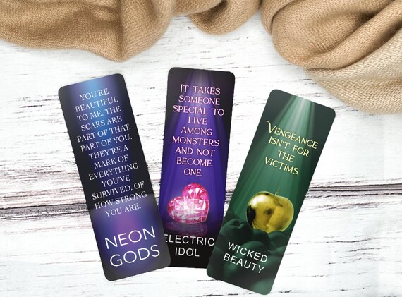 Dark Olympus Series Quote Bookmarks Neon Gods Electric - Etsy