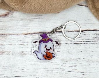 3D Printed Halloween Crochet look-alike Ghost Keychain Autumn Spooky ...