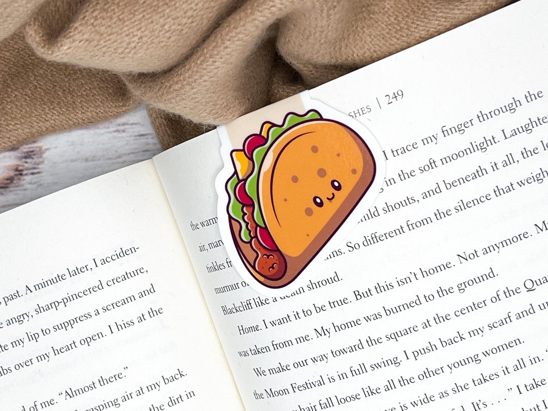 Taco Magnetic Bookmark | Reading Materials - Etsy