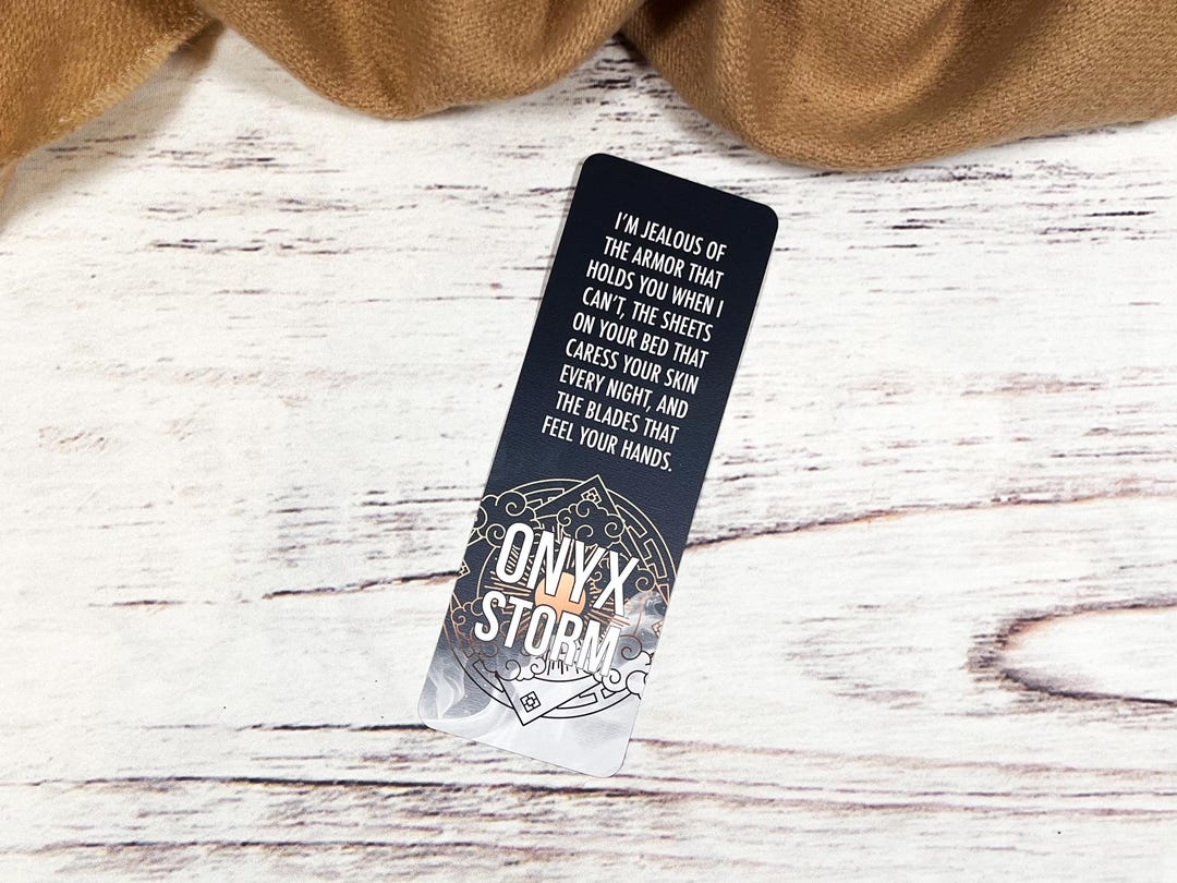 Onyx Storm Inspired Bookmark | Reading Materials - Etsy