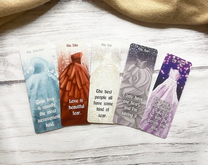 The Selection Series Quote Bookmarks - Etsy