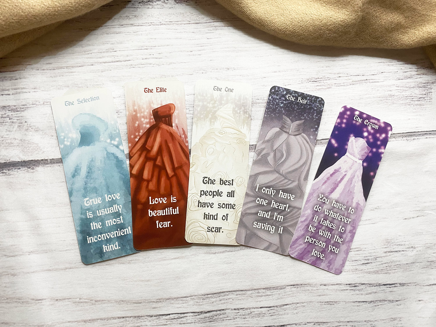 The Selection Series Quote Bookmarks - Etsy