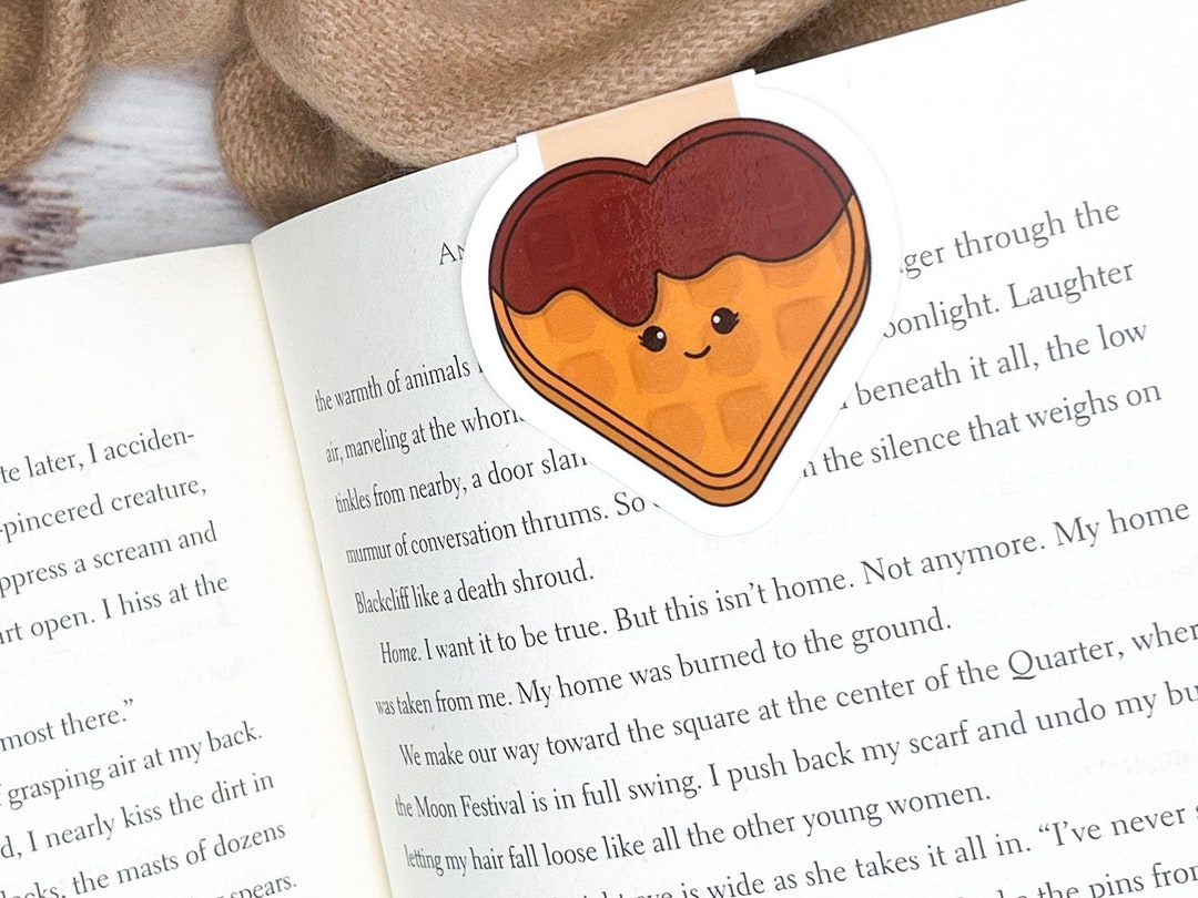 Waffle Heart Magnetic Bookmark Dessert Reading Materials - Etsy