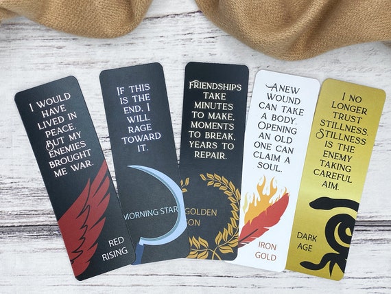 Red Rising Saga Quote Bookmarks - Etsy