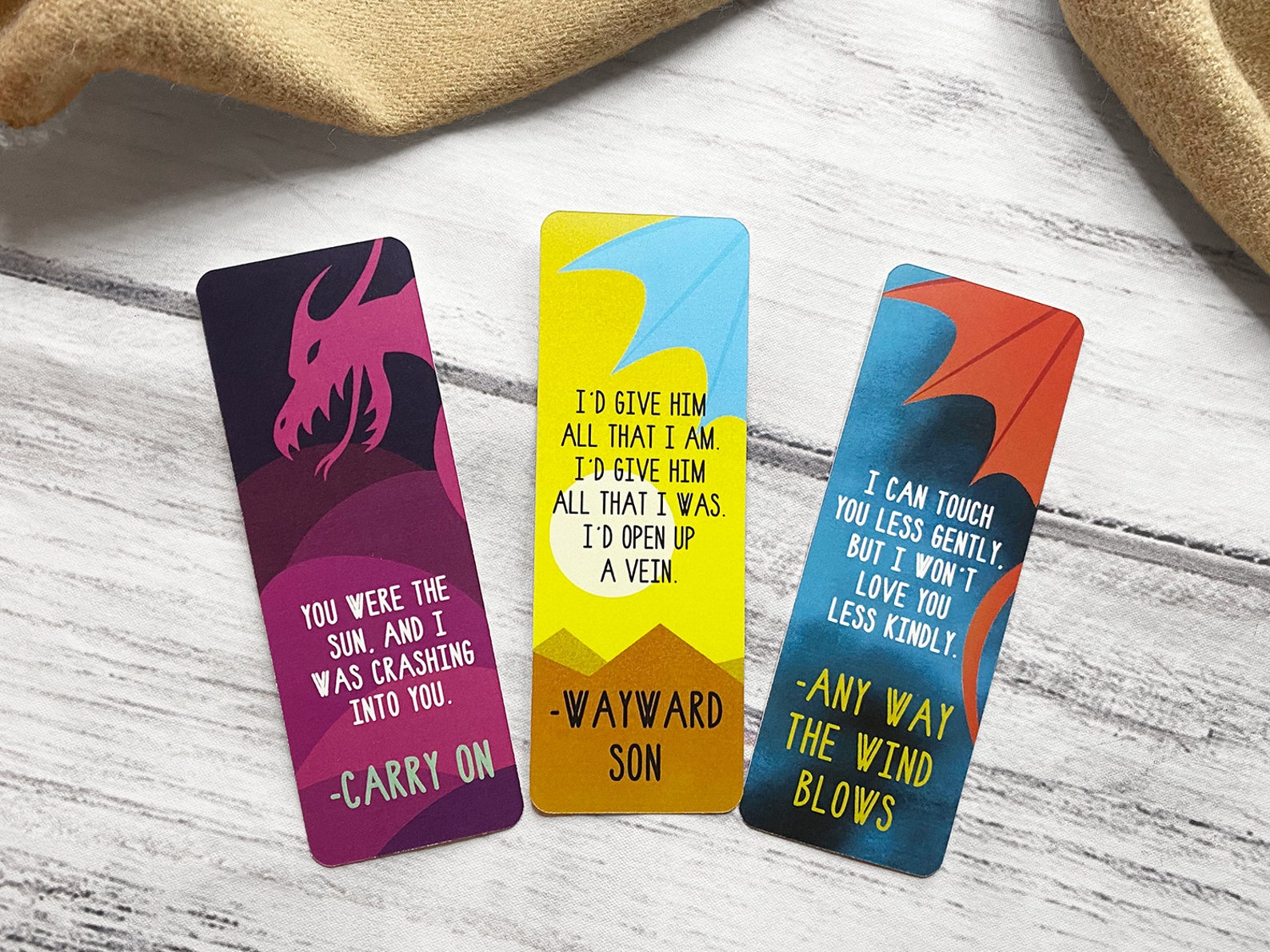 Carry on Quote Bookmarks - Etsy
